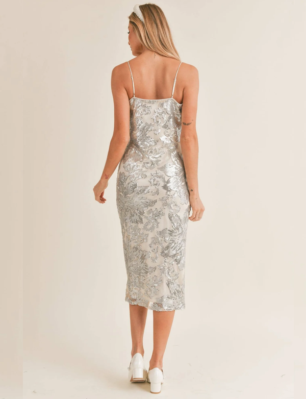 SAGE THE LABEL Aura Sequin Midi Dress - Adorn