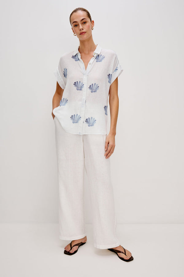 Rails Jamie Shirt in Blue Seashells - Adorn